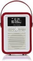 View Quest VQ: Retro Mini Digitale DAB+ Tafelradio Rood - Klokken.shop